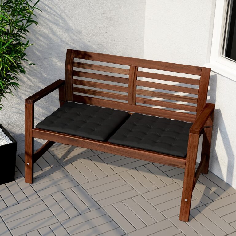 Outdoor Wooden Bench with Backrest for Rent | 9Rental